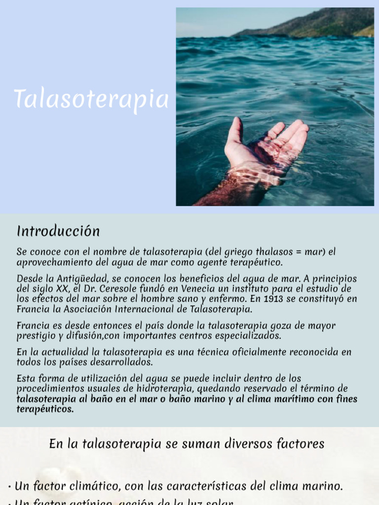 Talasoterapia | PDF