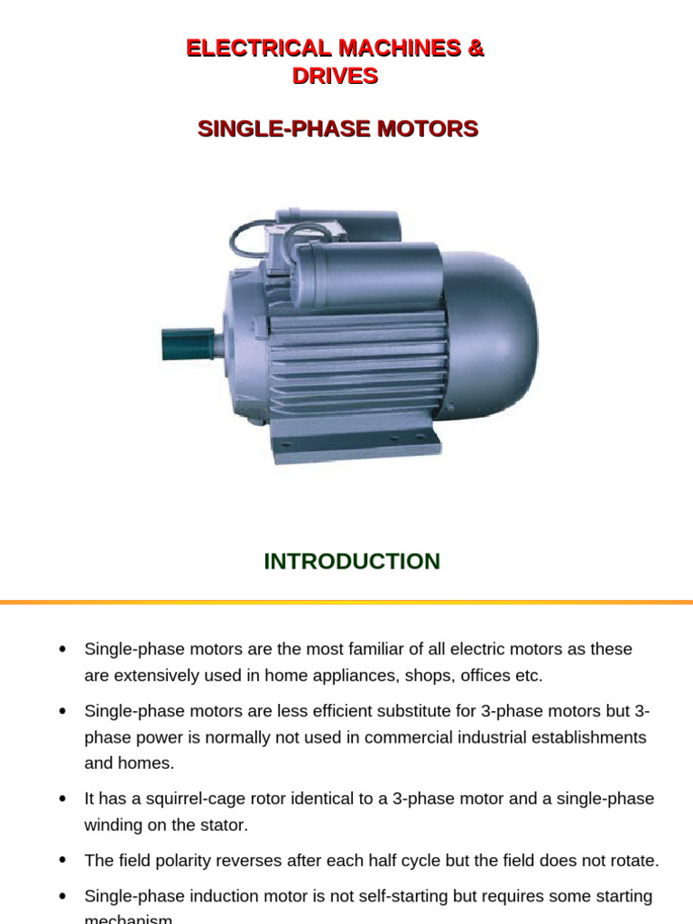 Single Phase Motor | PDF