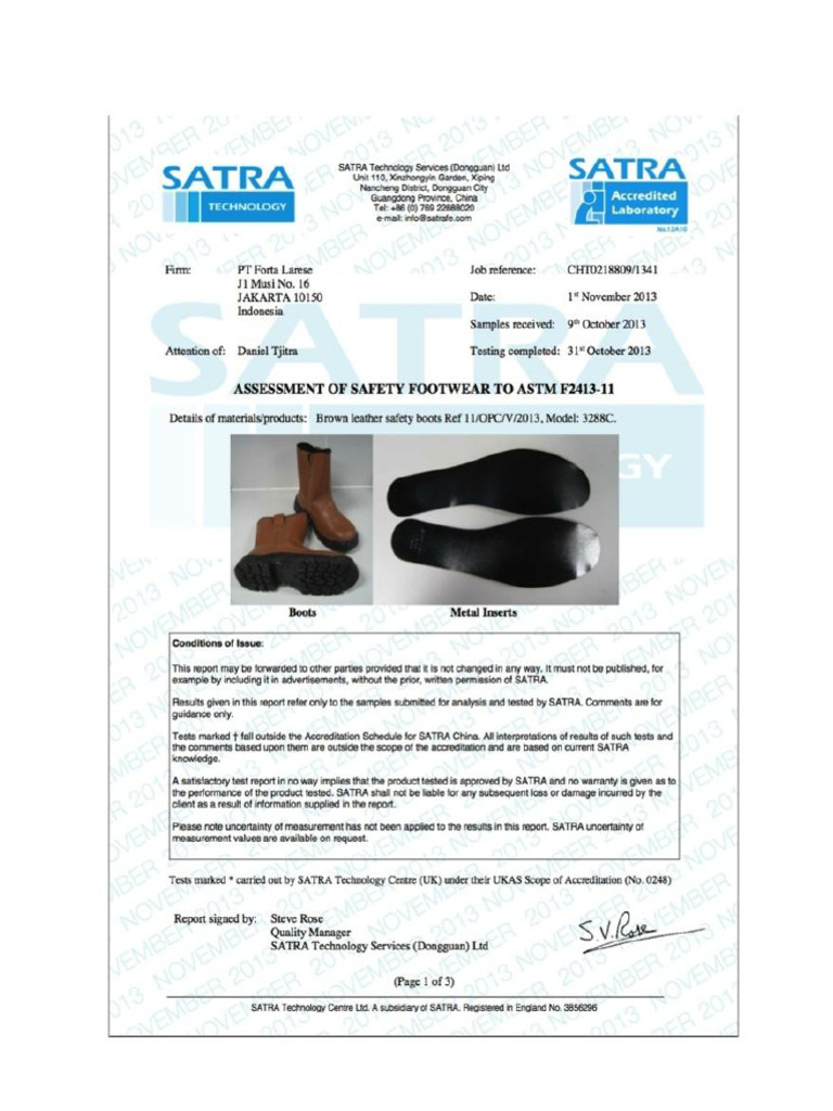 Copy Certificate ASTM 3288 | PDF