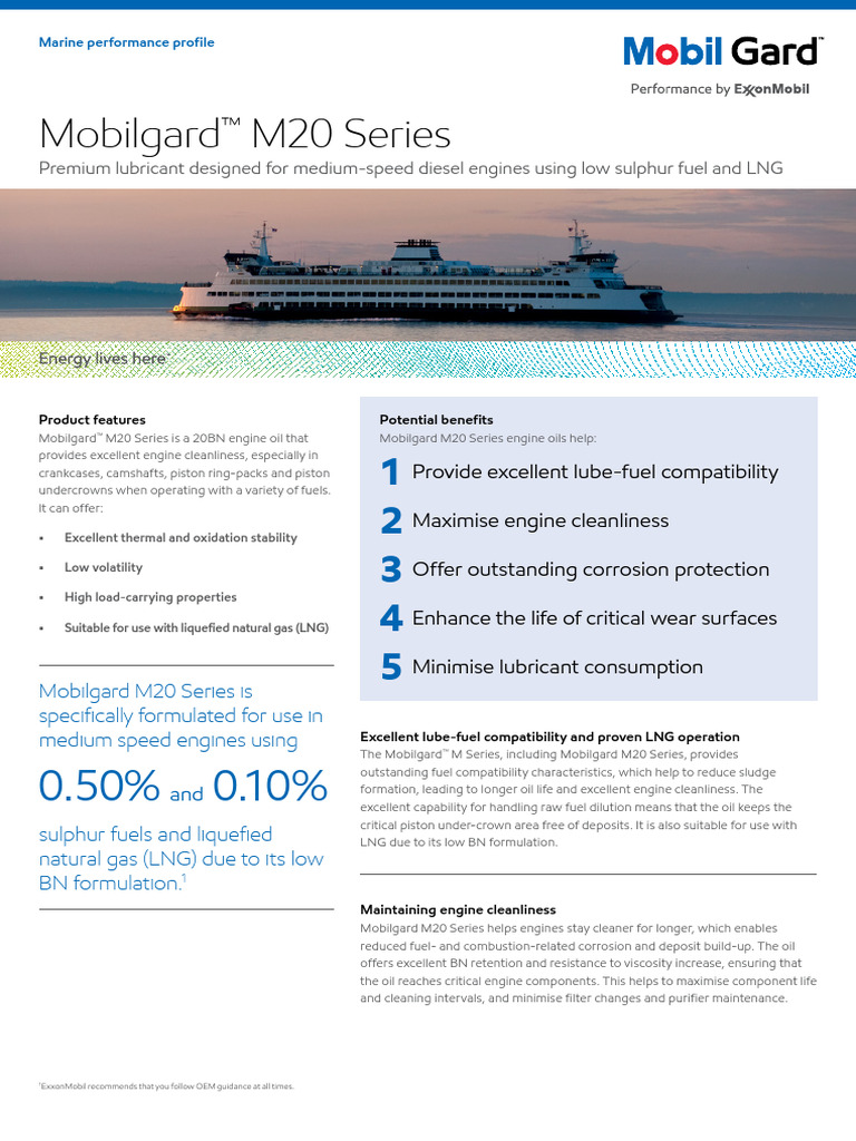 Mobilgard M20 Performance Profile DIGITAL | PDF