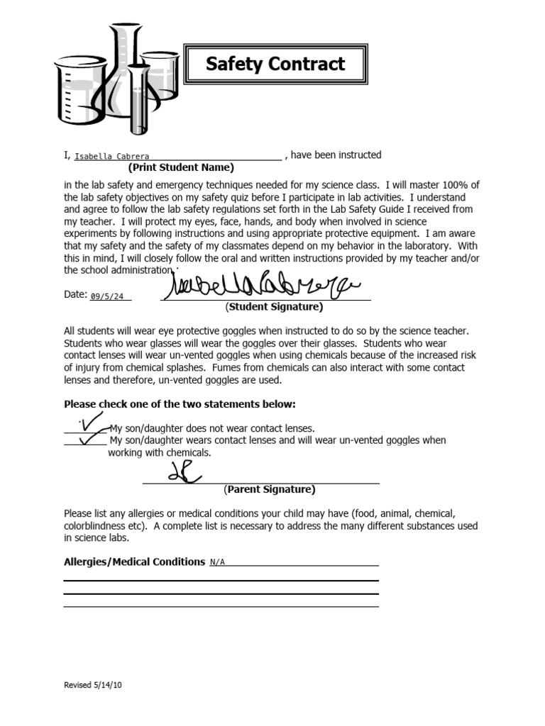 Safety Contract USE Kami | PDF