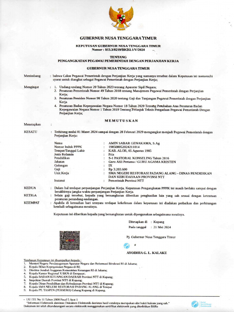 SK Gubernur p3k | PDF