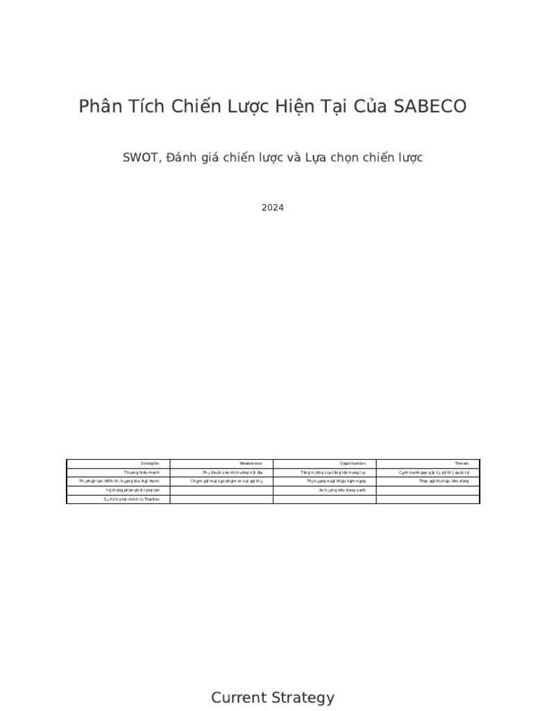 SABECO Strategy Slides | PDF