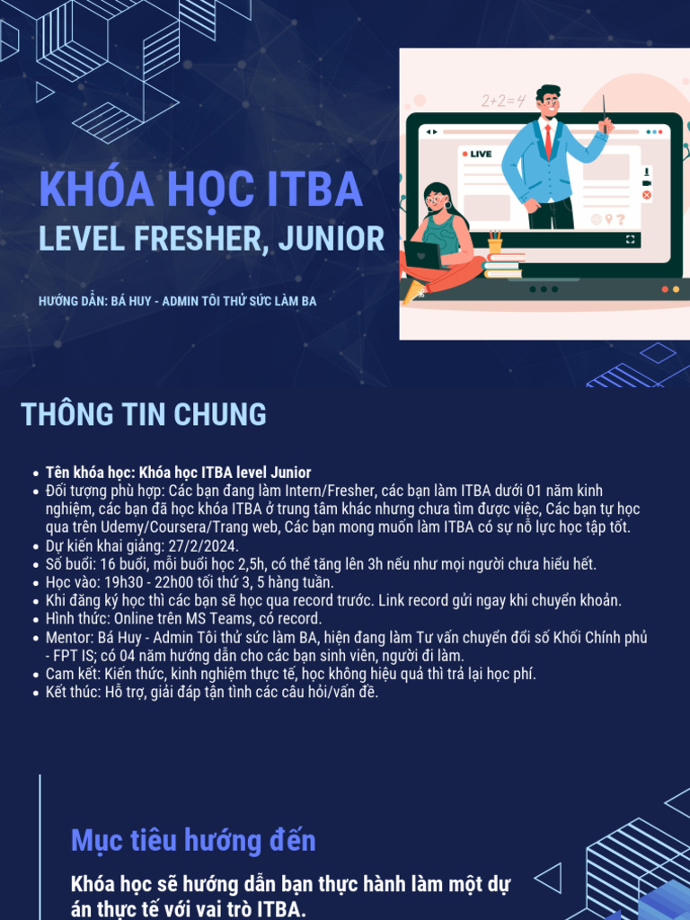 Khoá Học Fresher, Junior ITBA | PDF