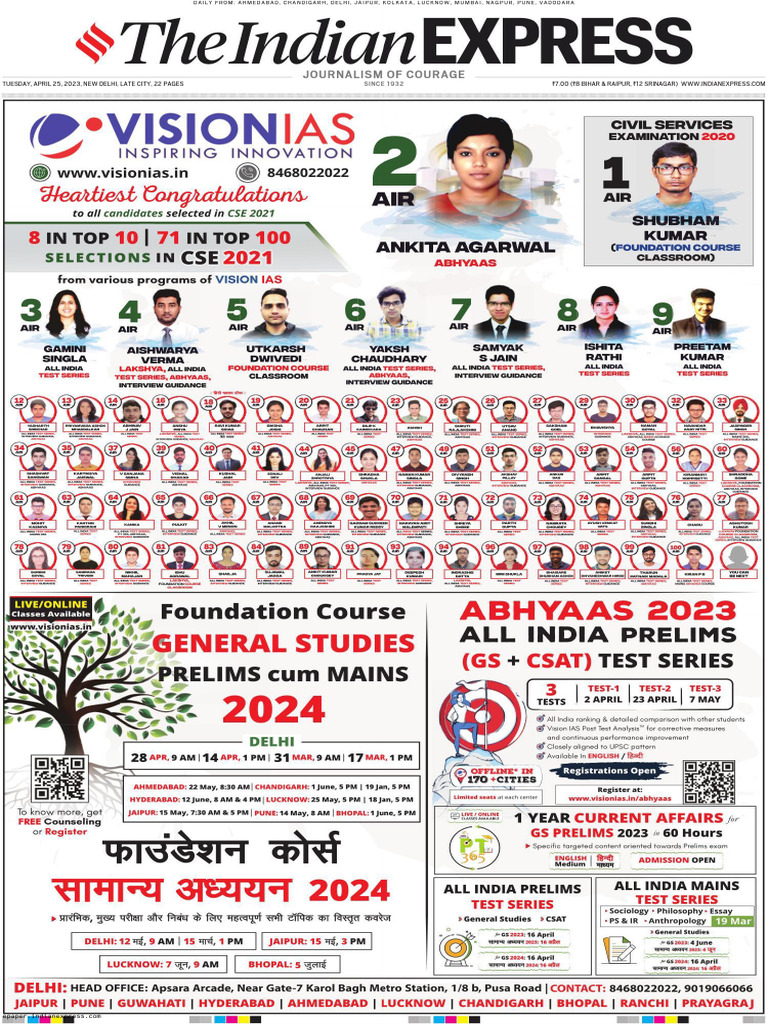 Delhi April 25 2023 | PDF