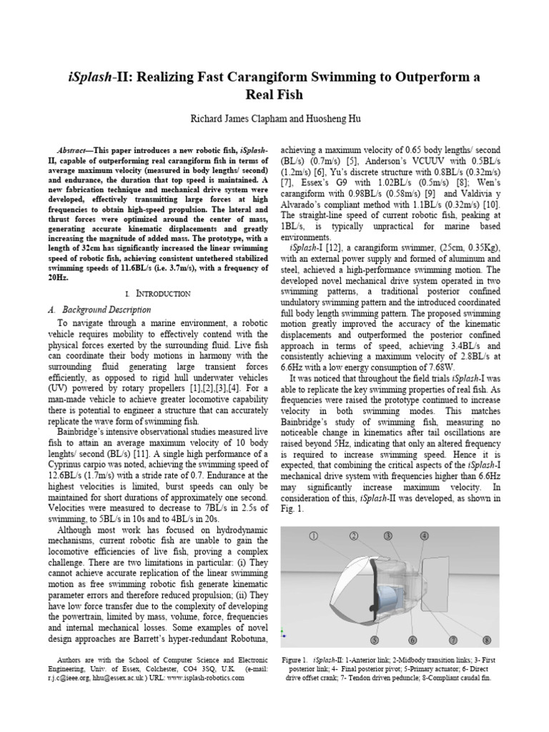 Isplash II Realizing Fast Carangiform SW | PDF | Kinematics | Science ...