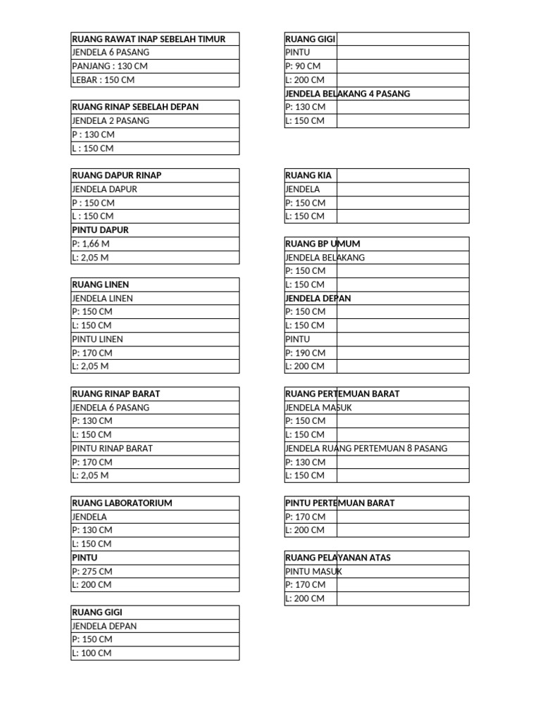Jendela Ruangan Rehap | PDF