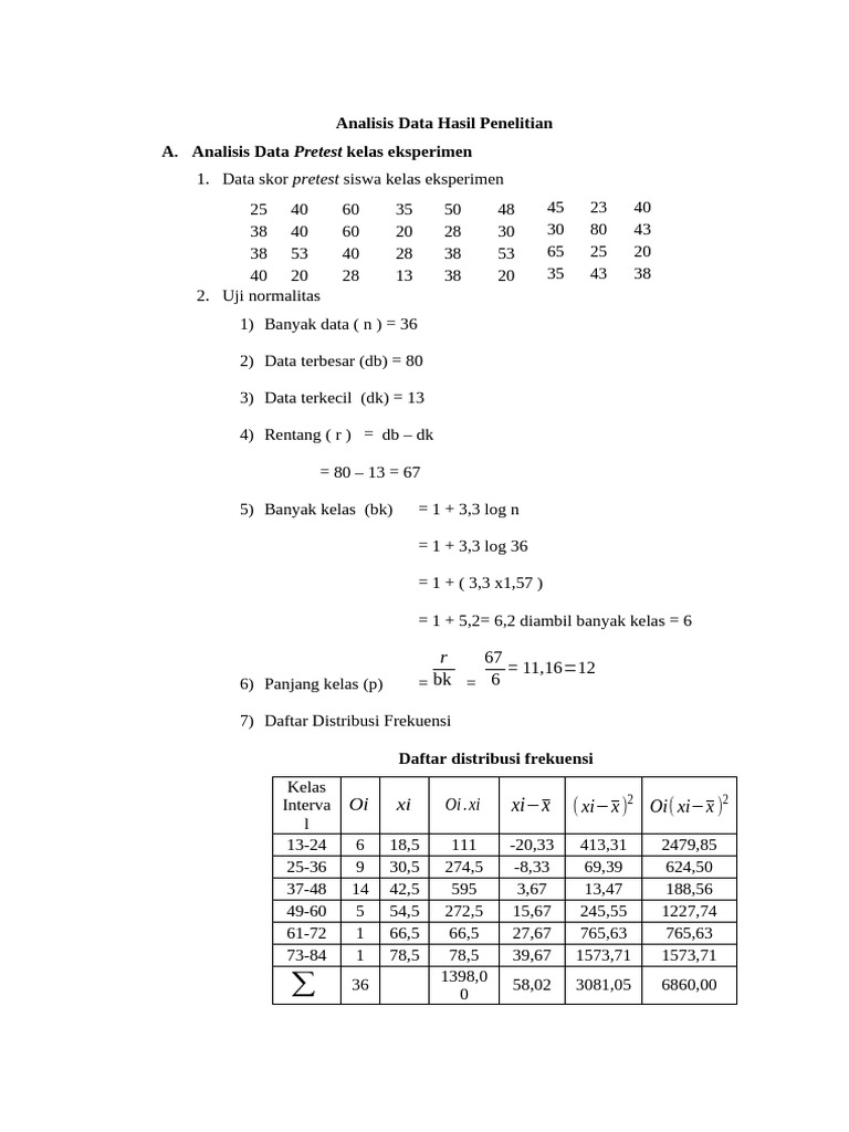 Analisis Data Hasil Penelitian | PDF