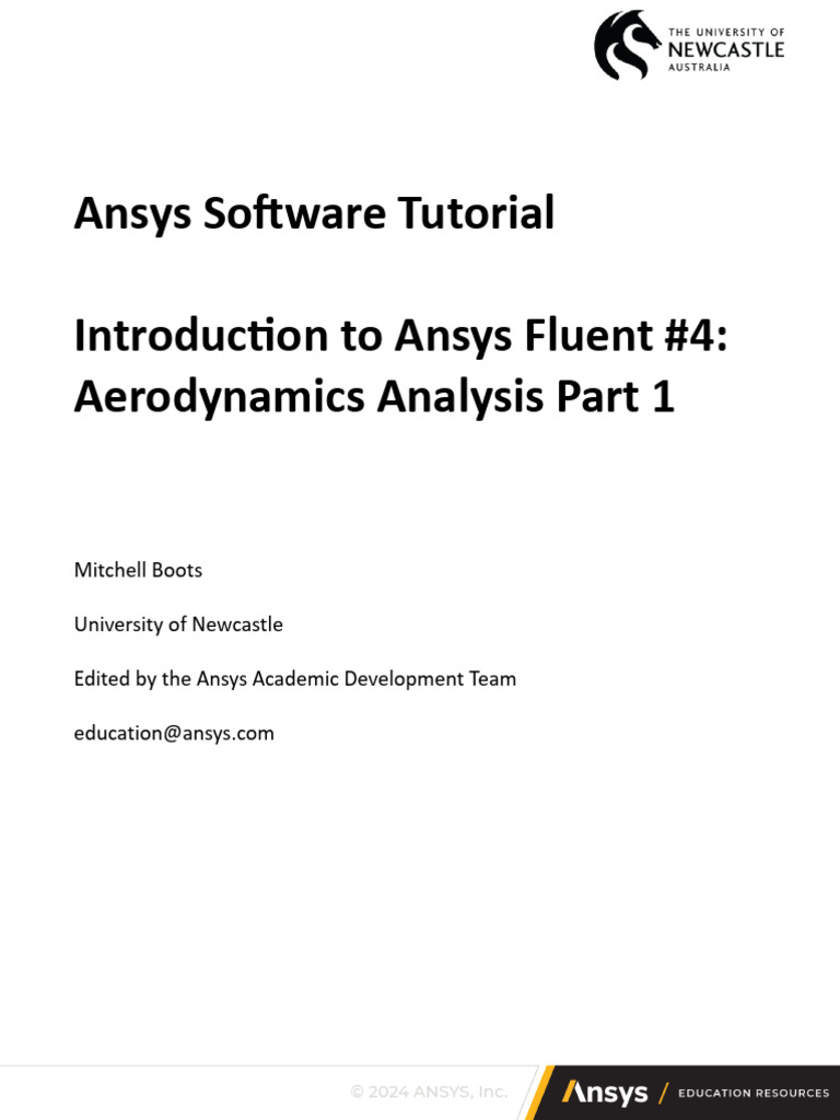 Aerodynamic Analysis 1 Fluent Tutorial Tutaa1flen24 | PDF