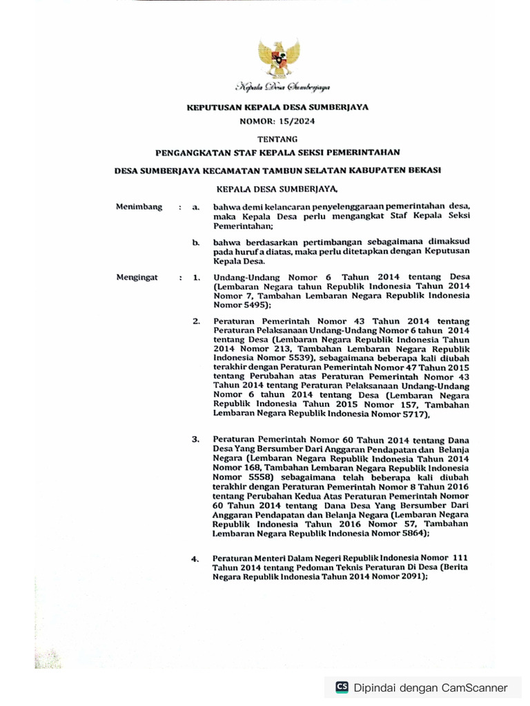 SK Staff Umum Jalih | PDF