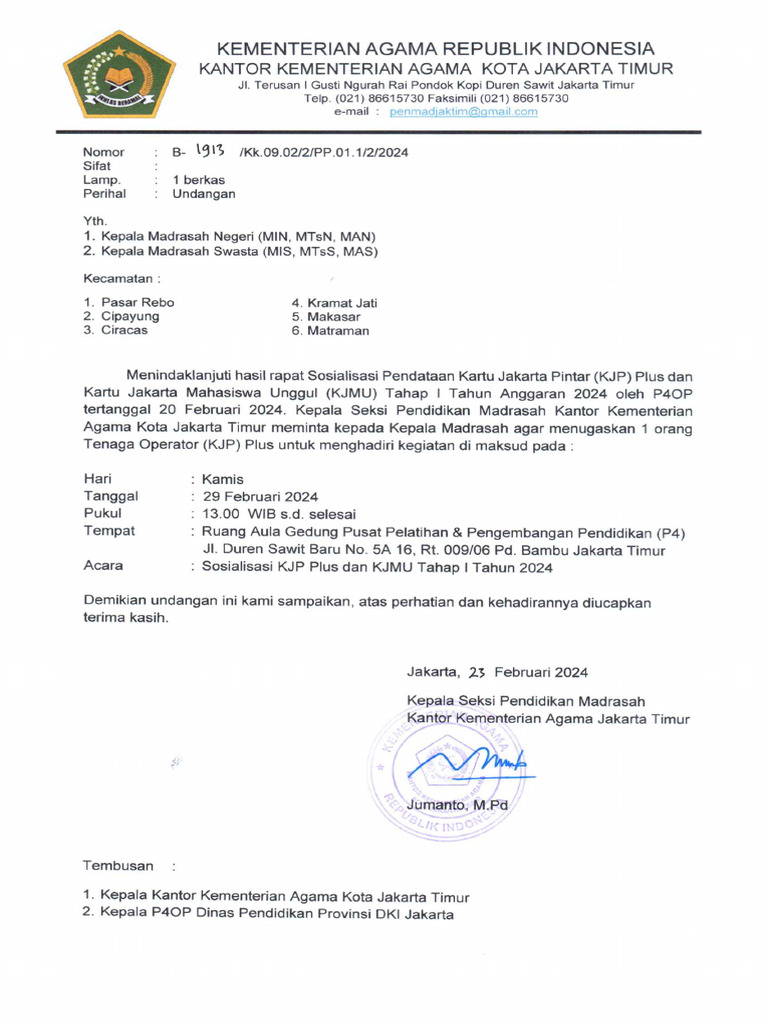 Undangan KJP JT 2 | PDF