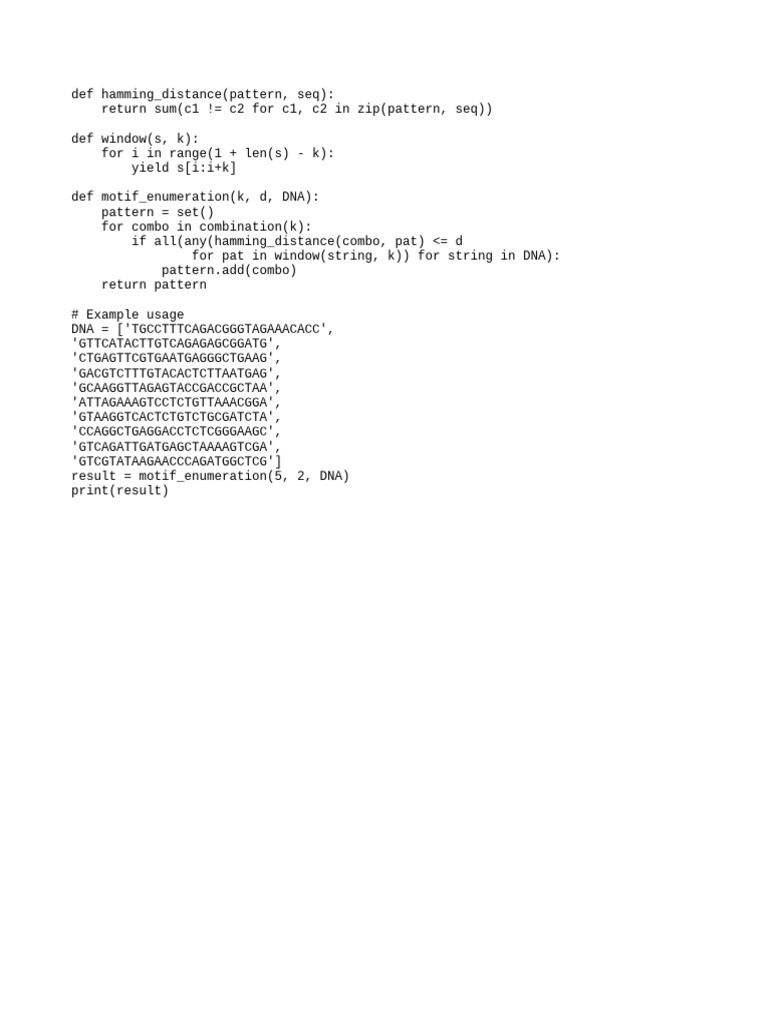 Problem8-Implement Motif Enumeration | PDF