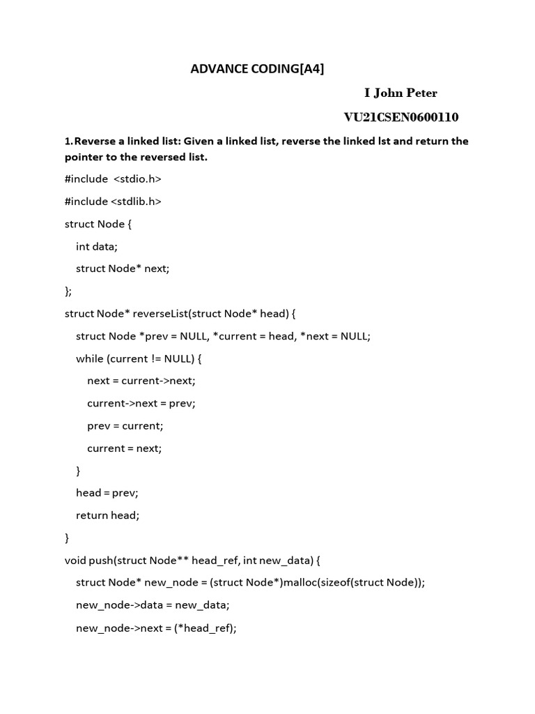 Advance Coding (A4) | PDF