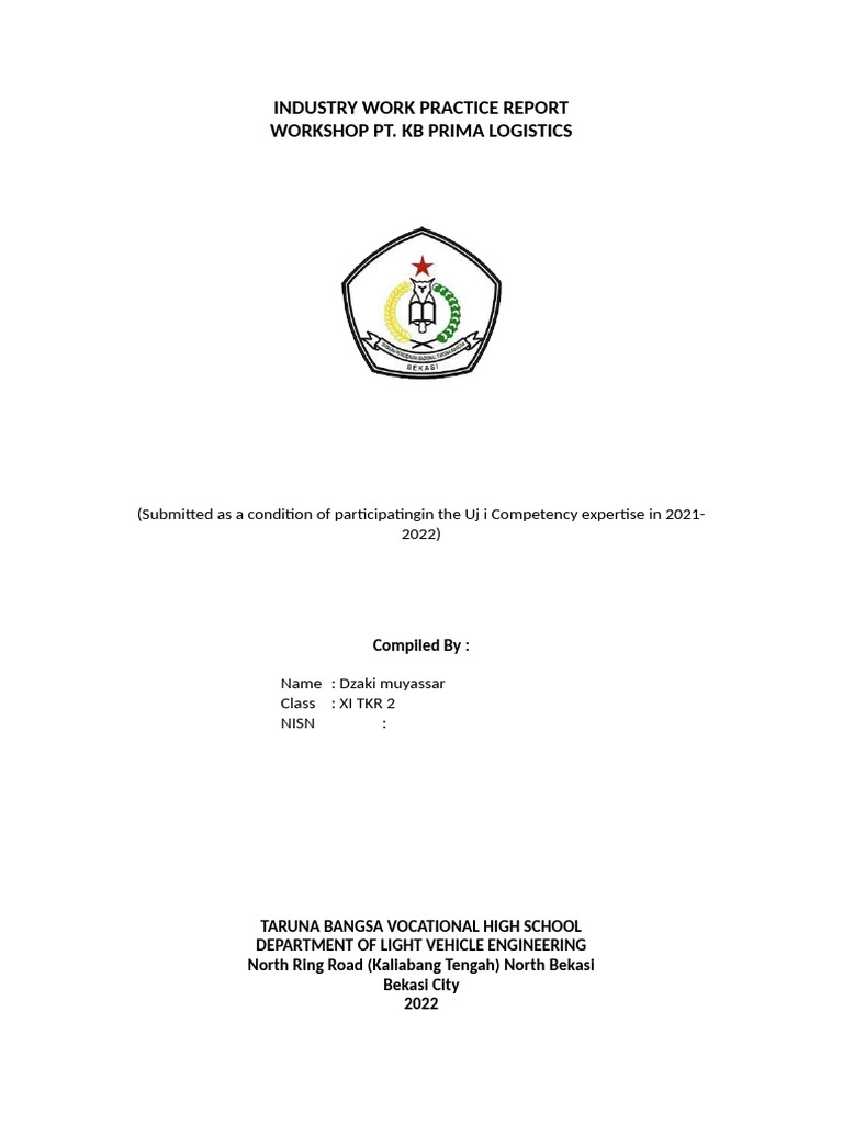 Industry Work Practice Repor1 | PDF