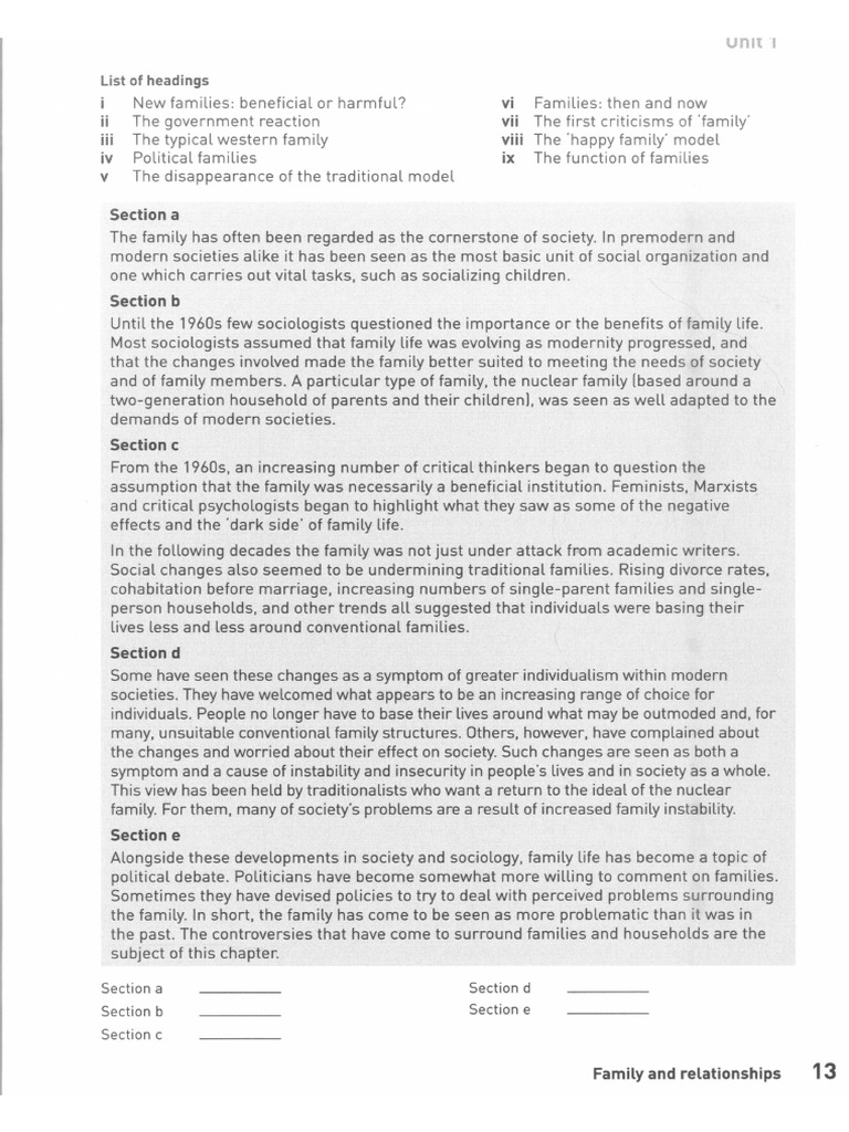 Mini Test Reading Matching Headings | PDF
