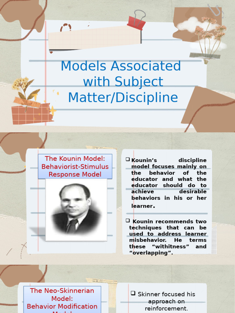 Models Associated Subject Matter | PDF