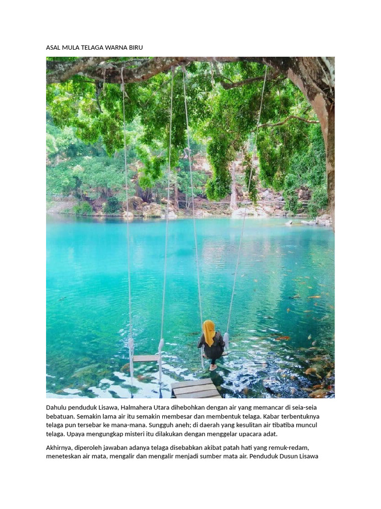 Asal Mula Telaga Warna Biru | PDF