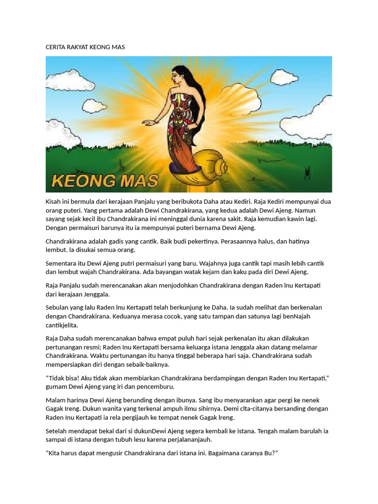 Cerita Rakyat Keong Mas | PDF Cerita Rakyat Keong Mas | PDF