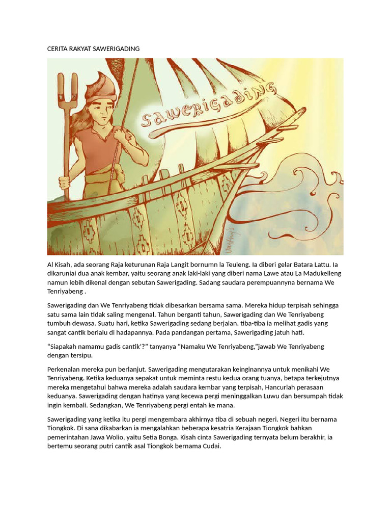 Cerita Rakyat Sawerigading | PDF