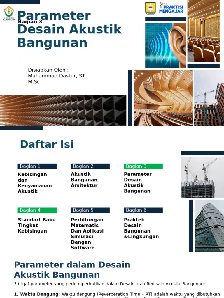 Parameter Desain Akustik Bangunan | PDF