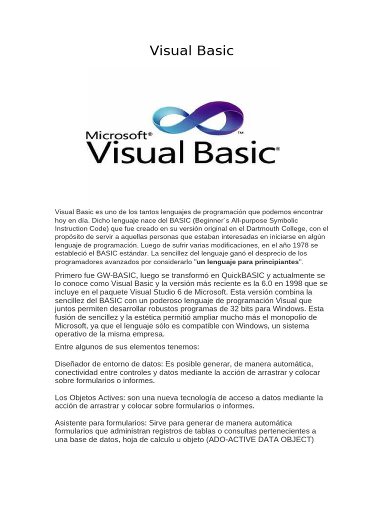 Visual Basic | PDF