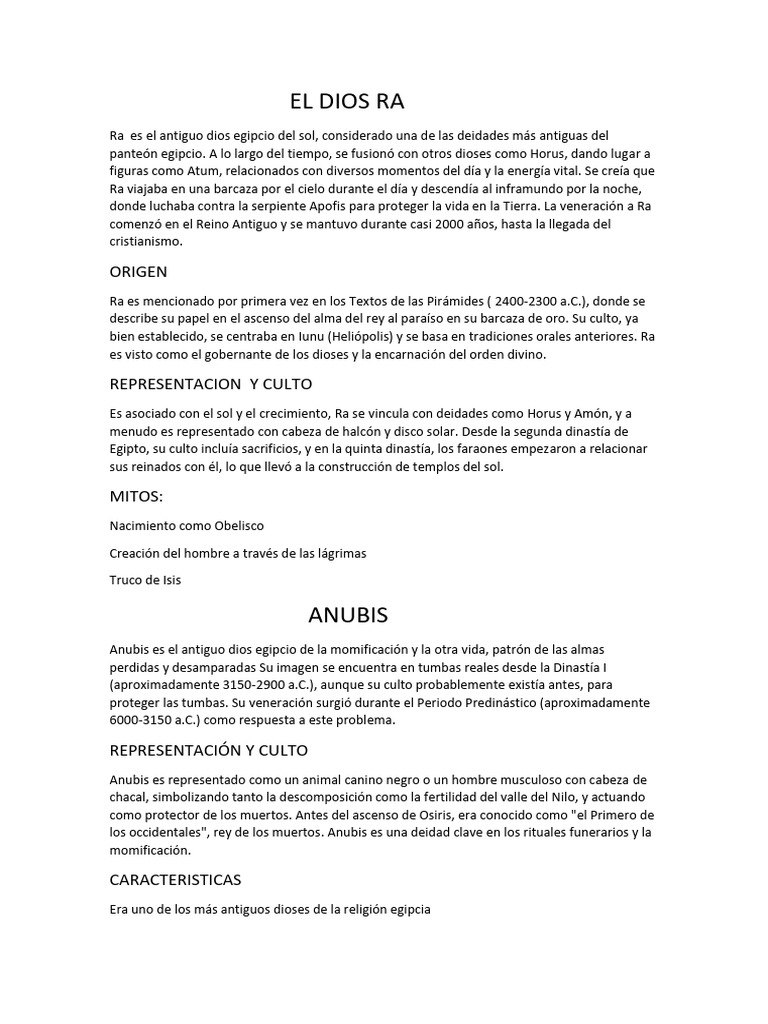 El Dios Ra | PDF