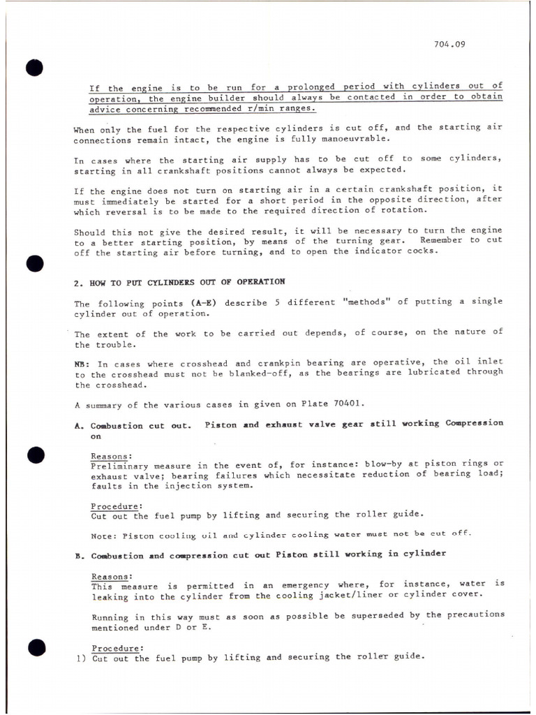 Cut Out Cylinder ME Procedure | PDF