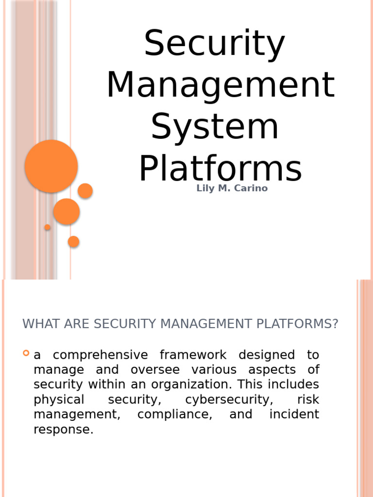 Security Management Platform | PDF