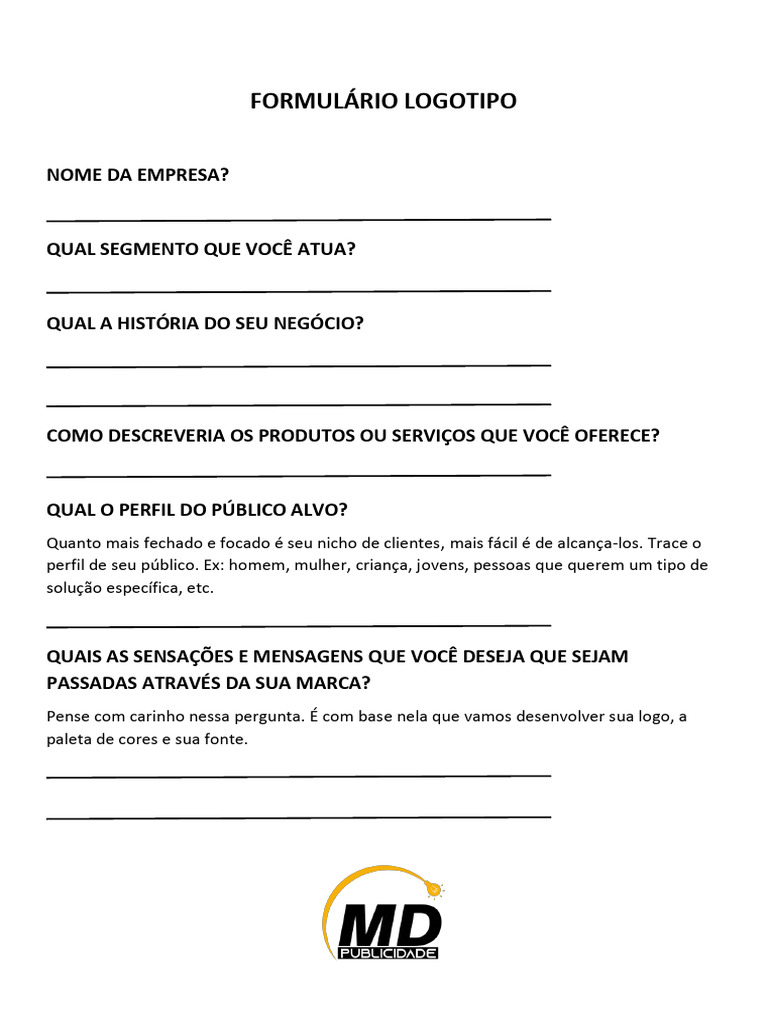 Formulário Logotipo | PDF