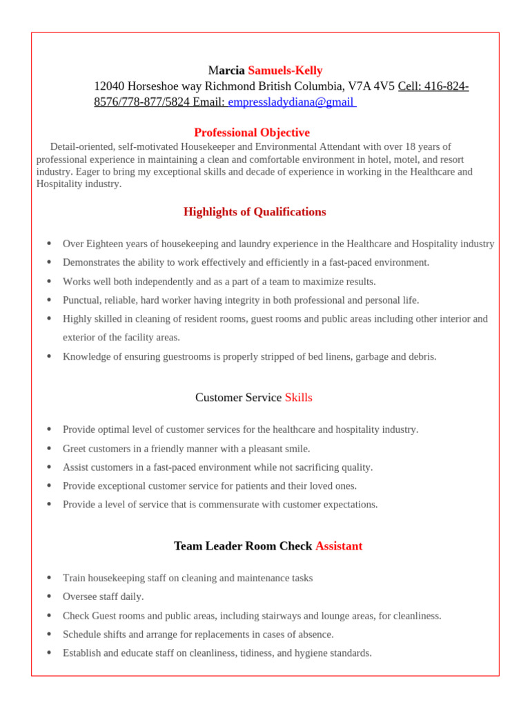 Resume Marcia | PDF