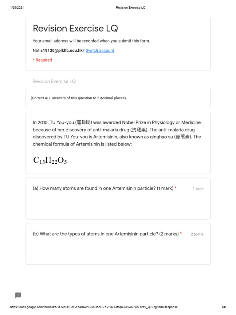 Revision Exercise LQ | PDF