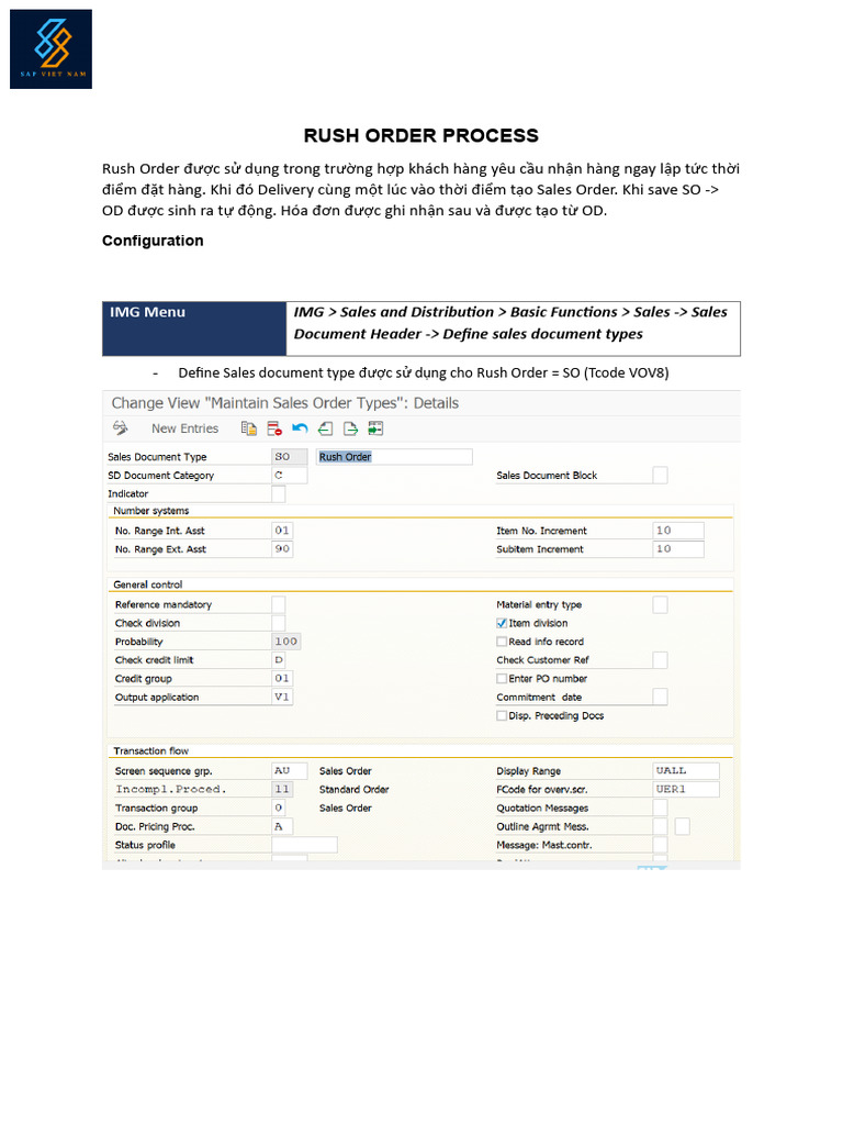 SVN - Rush Sales - Guideline | PDF