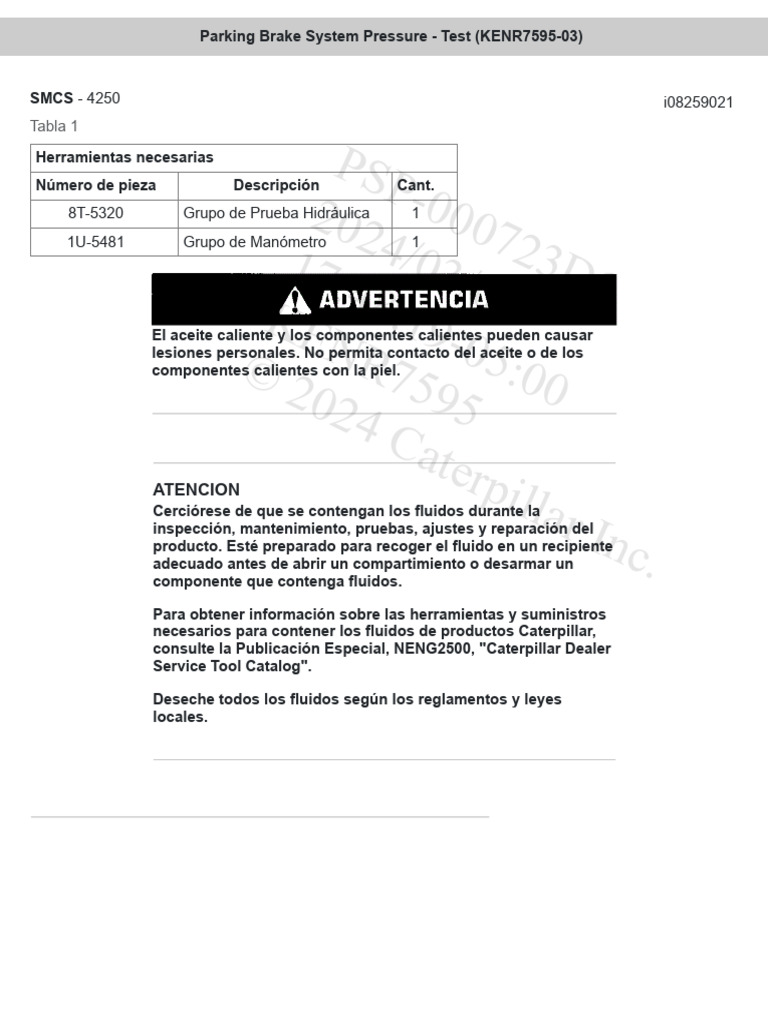 Liberacion de Freno de Parqueo | PDF