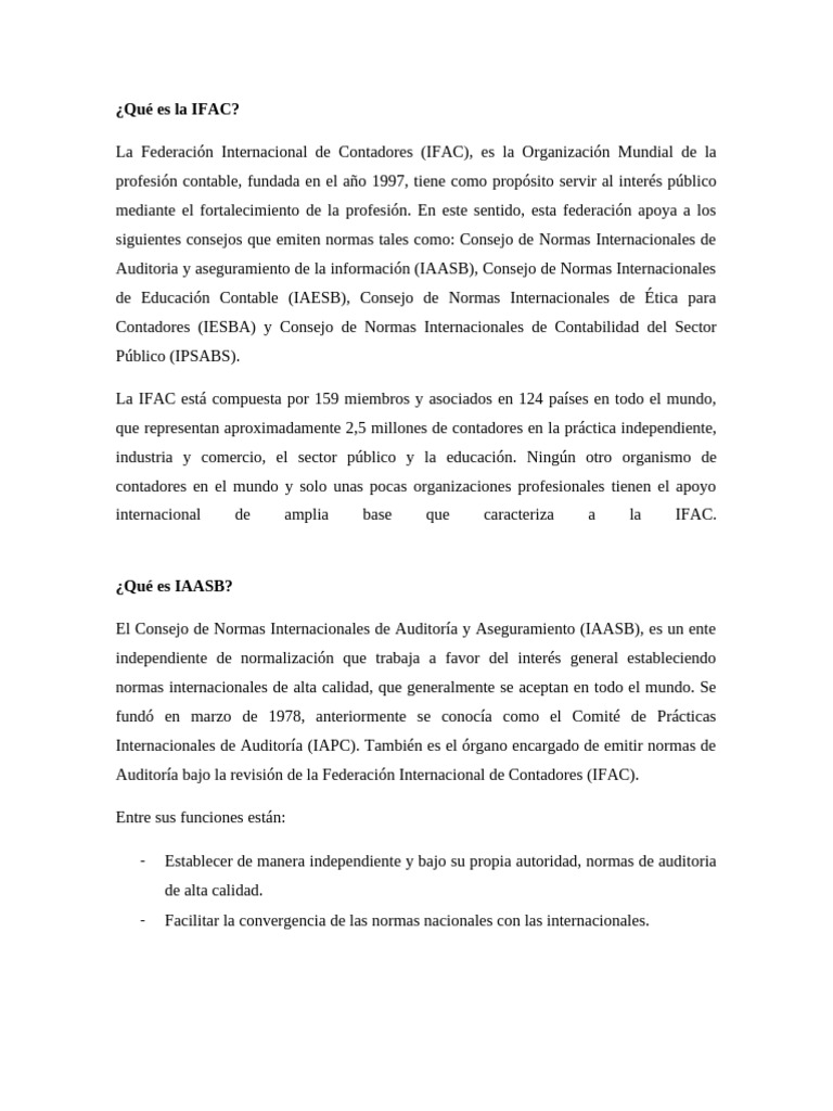 Qué Es La IFAC | PDF