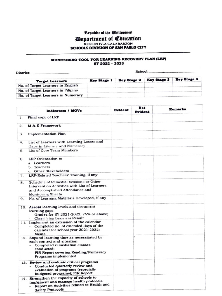 LRP Monitoring Tool | PDF | Learning | Behavior Modification