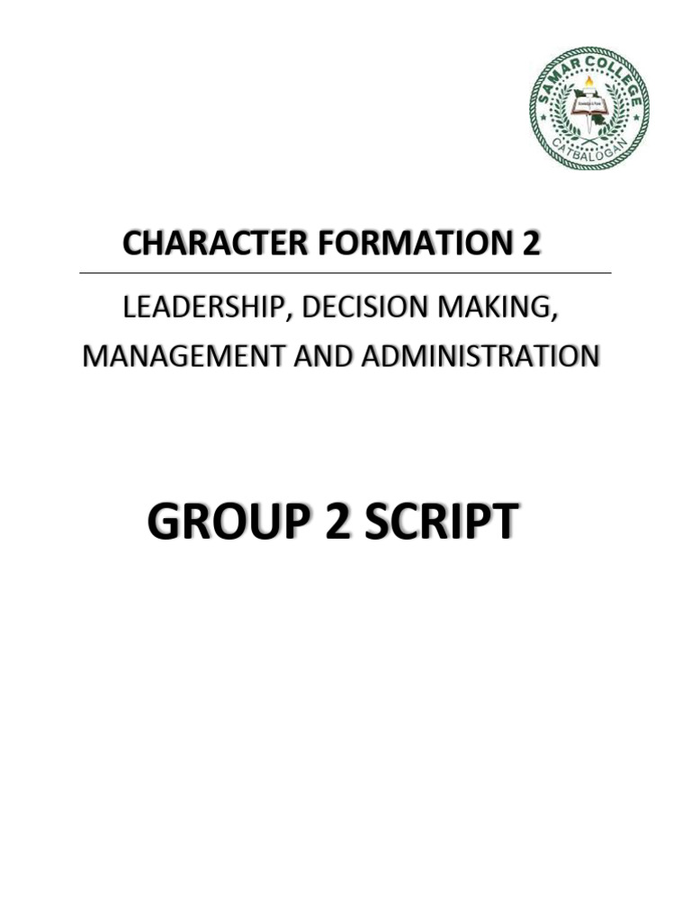 Character Formation 2 | PDF