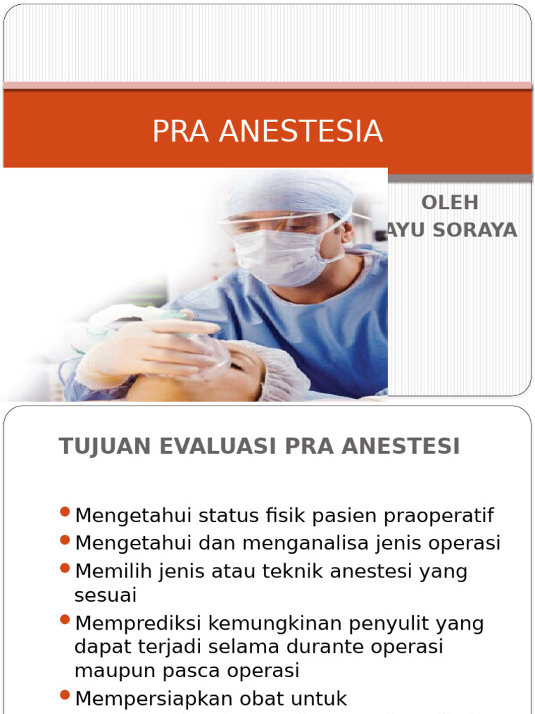 Pre Anestesi | PDF