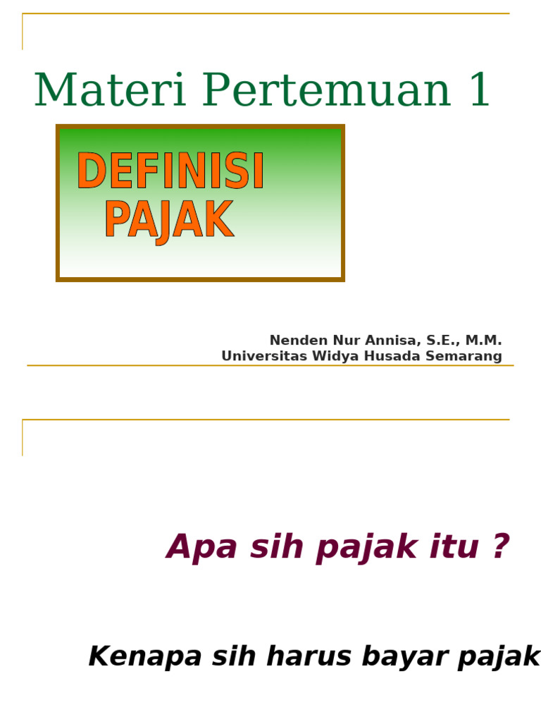 Materi Pertemuan 1 Pdf