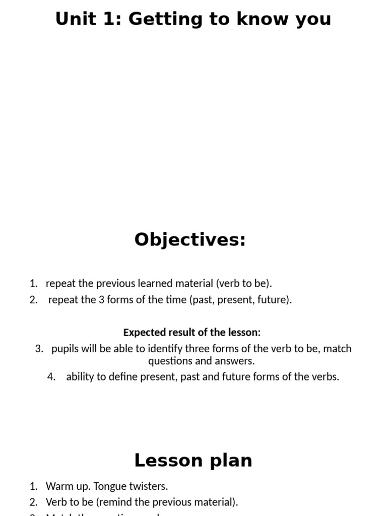 Lesson 2 - Getting To Know You | PDF | Science & Mathematics