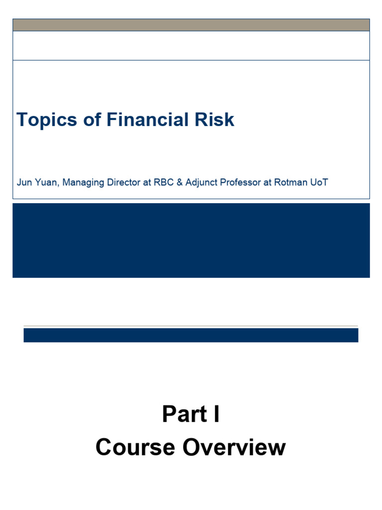 Topics in Financial Risk | PDF