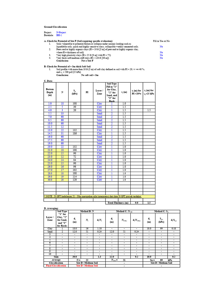 BH-1 N-Project Ground Classification | PDF