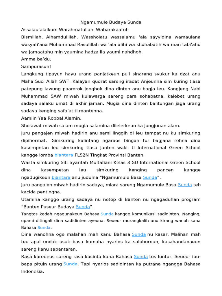 Ngamumule Basa Sunda | PDF