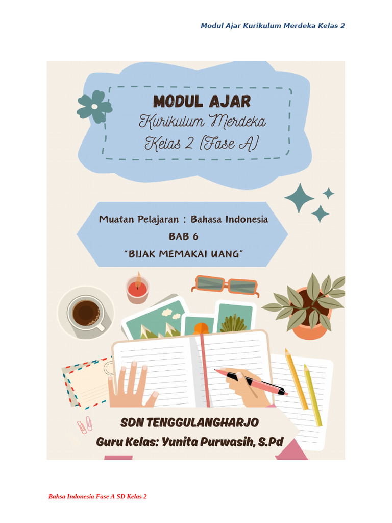 Modul Ajar BAB 6 Bahasa Indonesia Kelas 2 | PDF