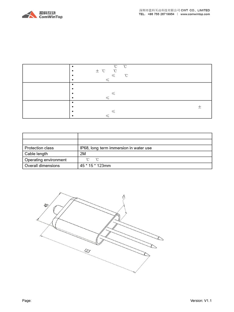 Soil - Sensor - Manual - THC-S (RS485 Type) | PDF