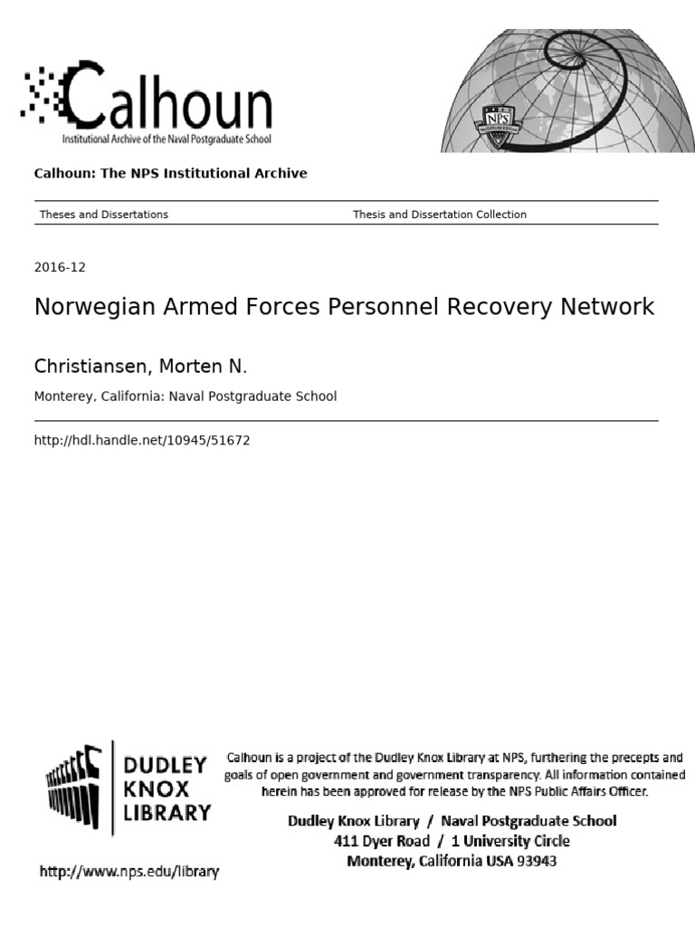 Norwegian Armed Forces Personnel Recovery Network | PDF | Military
