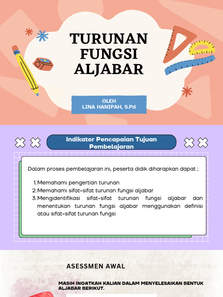 Materi TURUNAN FUNGSI ALJABAR | PDF