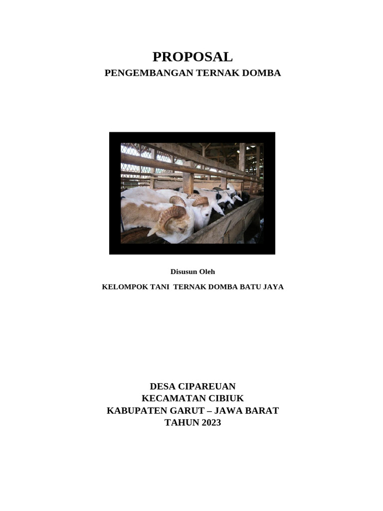 Proposal Teras Gunung Guntur Domba | PDF