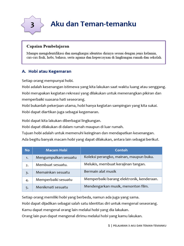 Keberagaman Hobi dan Identitas Diri | PDF