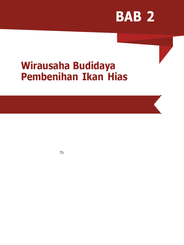 BAB 2 - (Bagian 1) Wirausaha Budidaya Pembenihan Ikan Hias | PDF