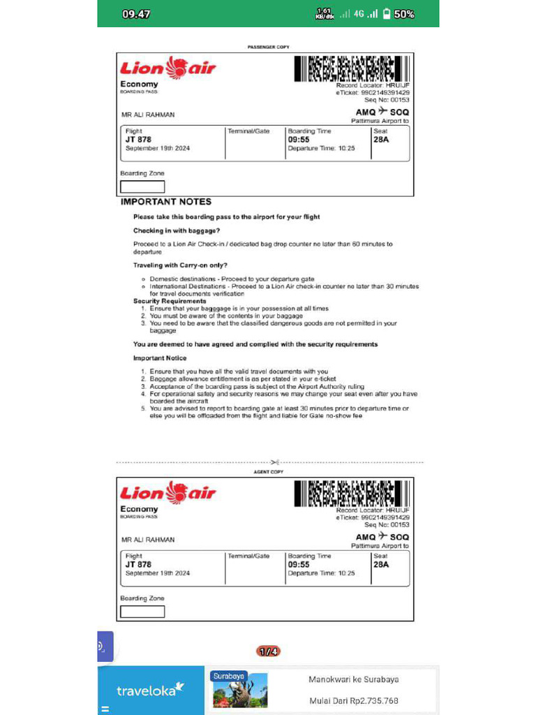 Boarding Pass | PDF